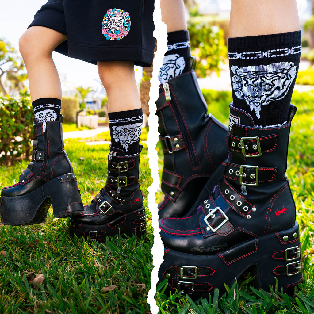 Chain / Black Dead Pizza Sock
